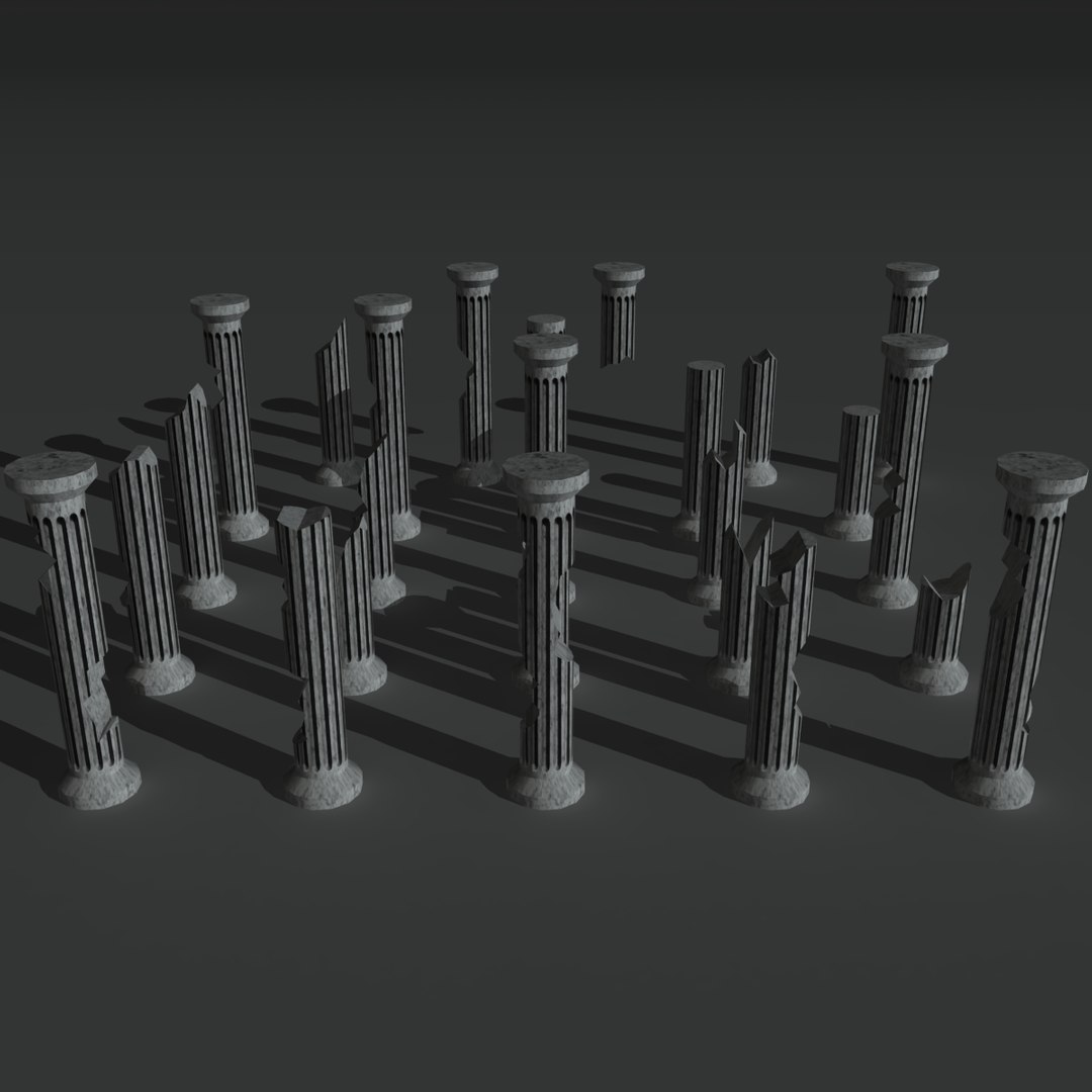 3d model columns 1