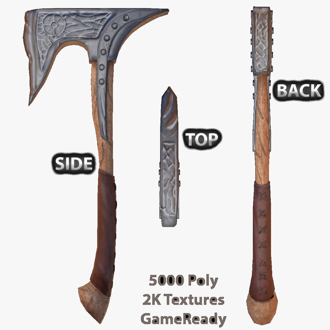 3D Stylized Axe - GameReady - 2K Textures - TurboSquid 1997648
