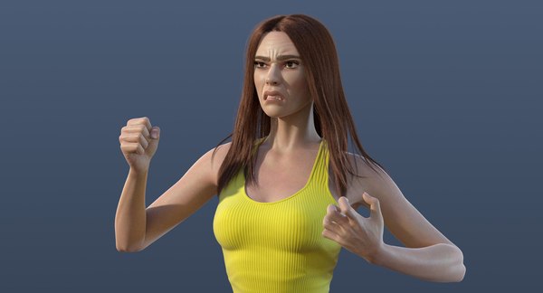 3d model rigged woman