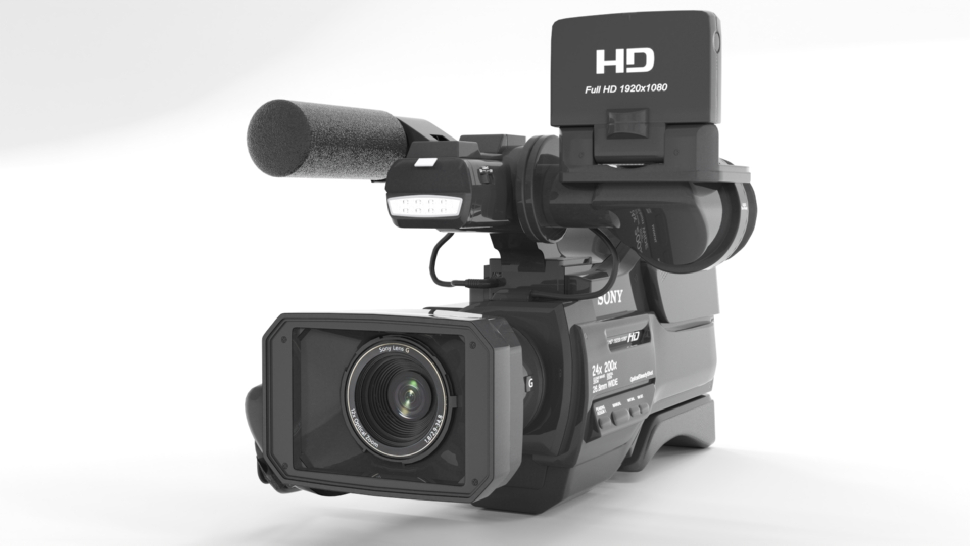 Sony HXR-MC2500 Shoulder Mount AVCHD Camcorder 3D - TurboSquid 2234651