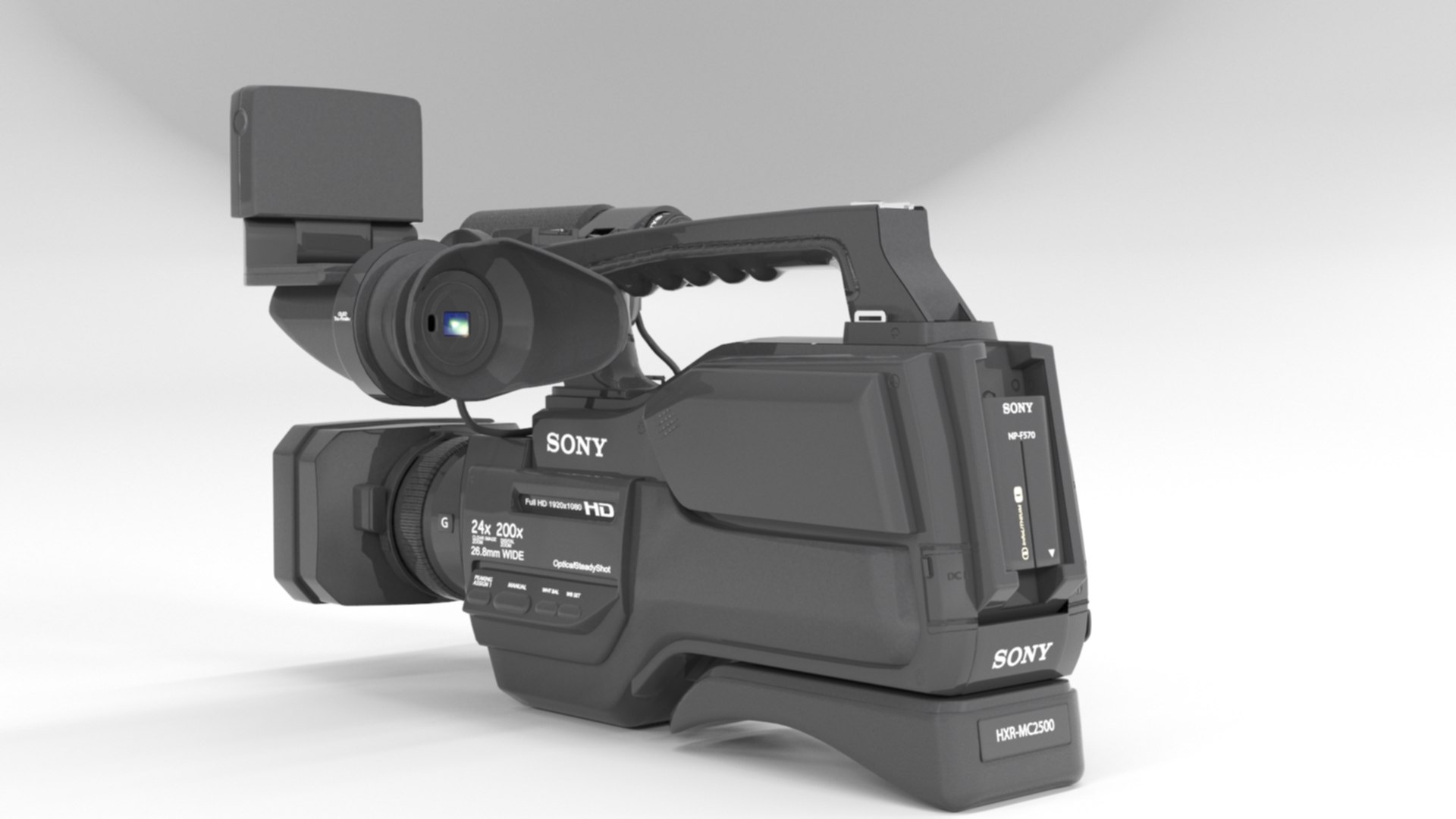 Sony HXR-MC2500 Shoulder Mount AVCHD Camcorder 3D - TurboSquid 2234651