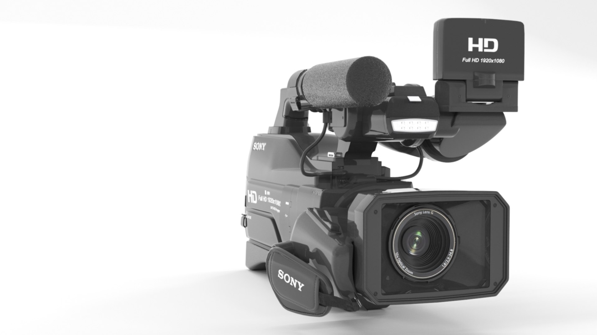 Sony HXR-MC2500 Shoulder Mount AVCHD Camcorder 3D - TurboSquid 2234651