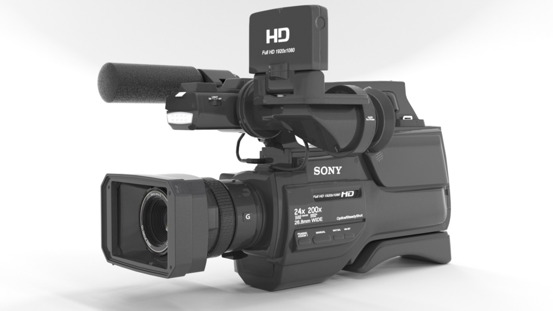 Sony HXR-MC2500 Shoulder Mount AVCHD Camcorder 3D - TurboSquid 2234651
