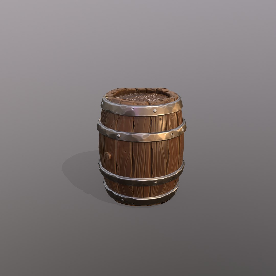 Stylized Barrel Made Of Old Red Oak 3D - TurboSquid 1993745