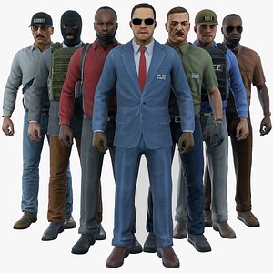 Zombie Police 3d Model