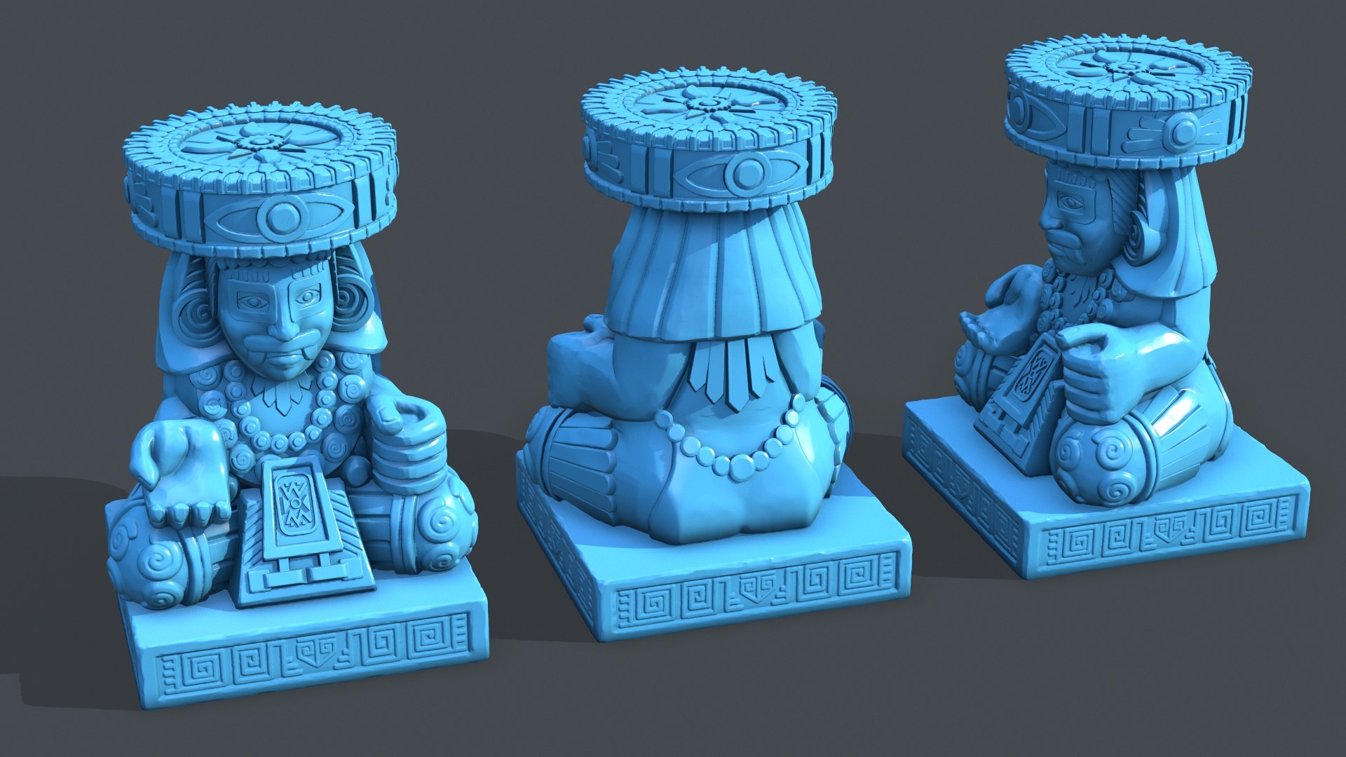 Statue Aztec Huehueteotl God Of Fire HP 3D Print Model 3D - TurboSquid ...