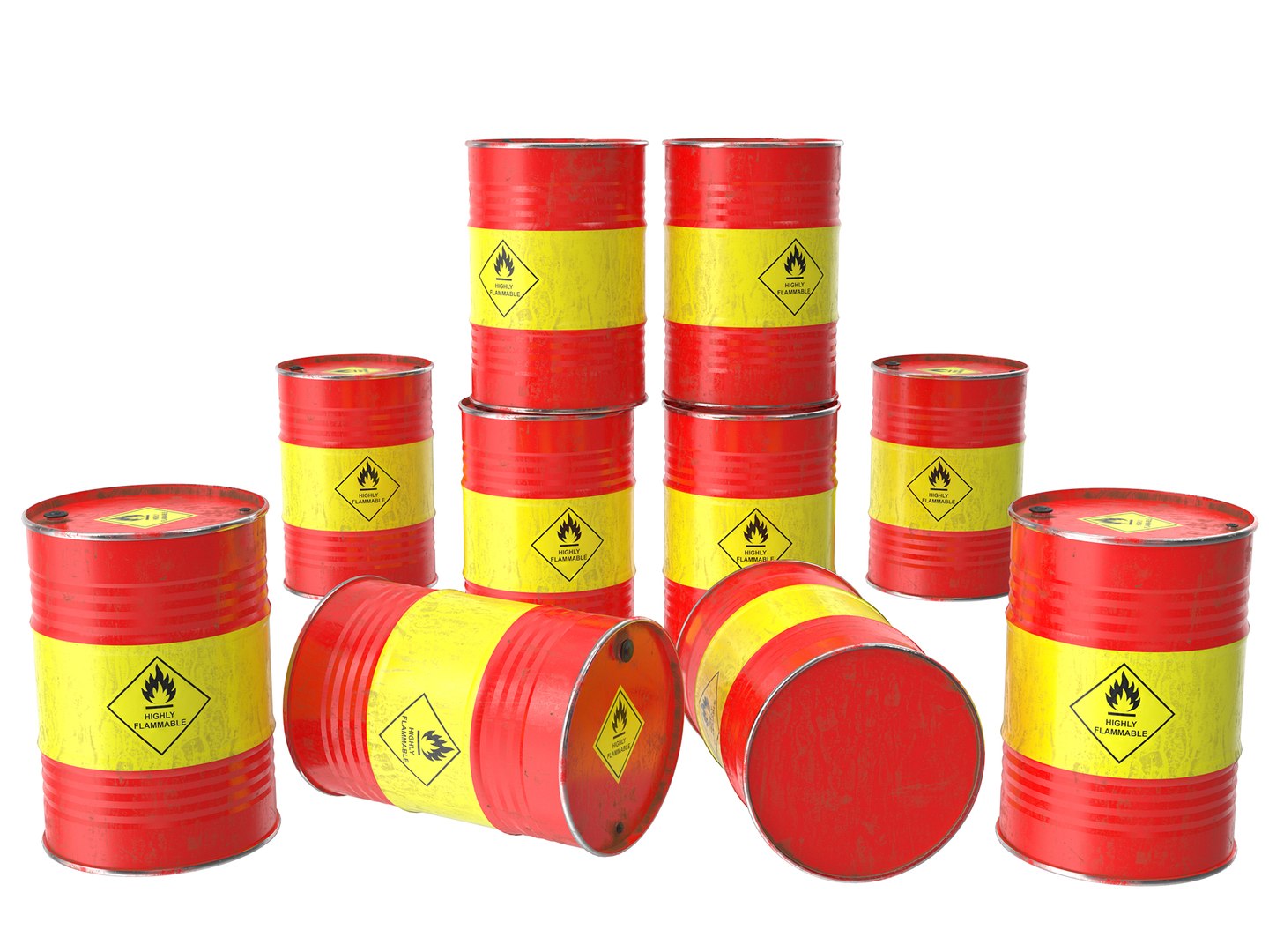 Flammable Barrel 3D - TurboSquid 1809301