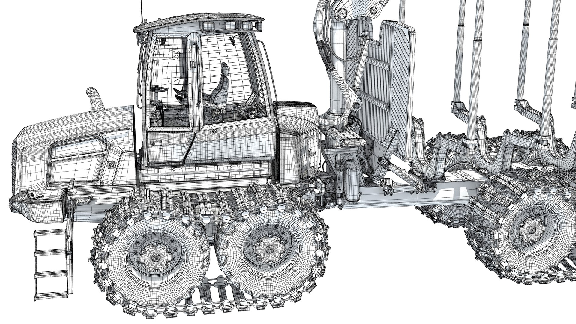 Forestry Forwarder 3D Model - TurboSquid 2008025