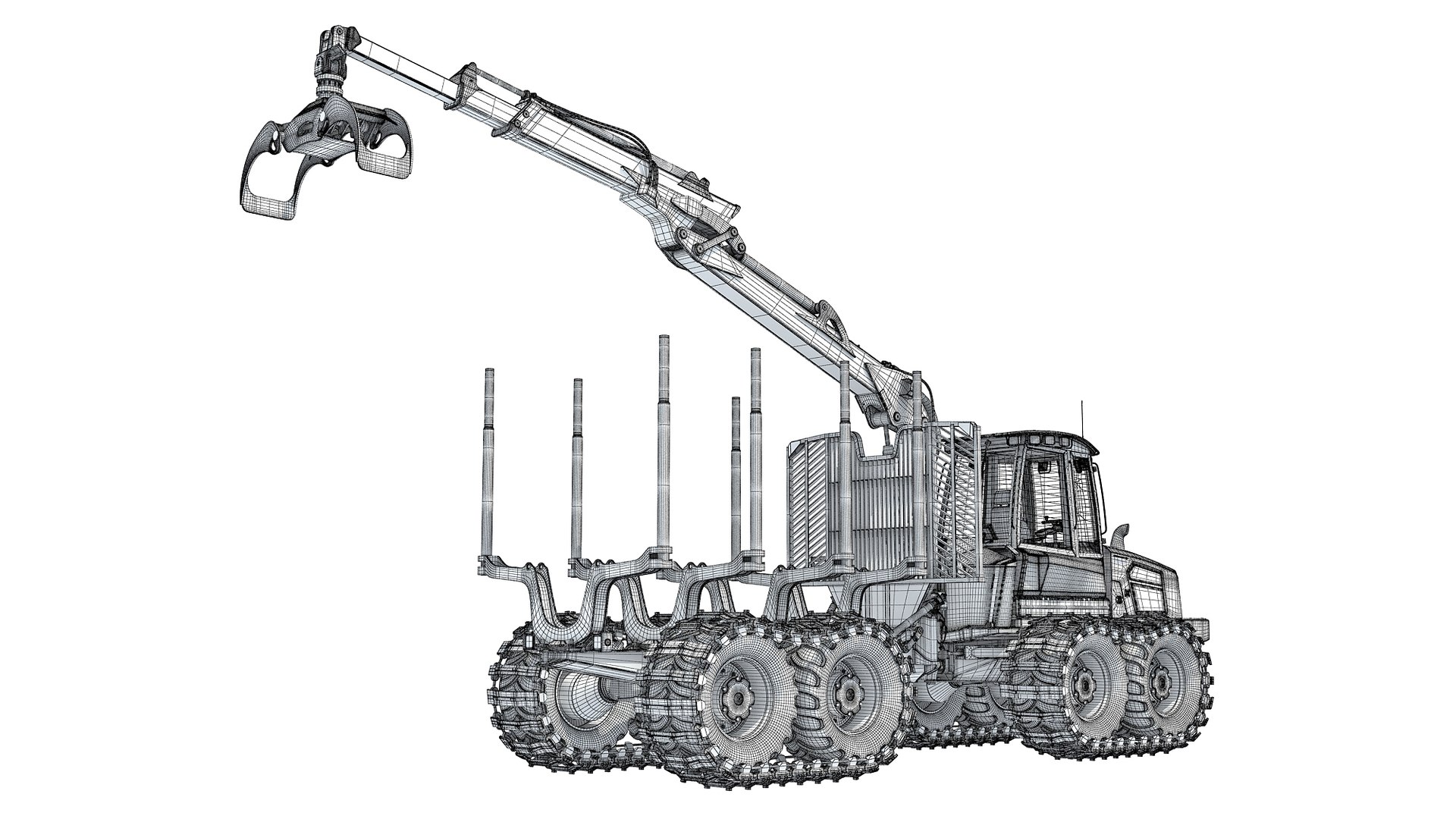 Forestry Forwarder 3D Model - TurboSquid 2008025