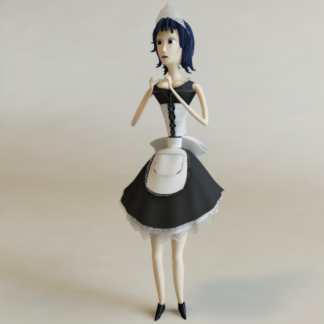 3d Servant Rigged Animation Model