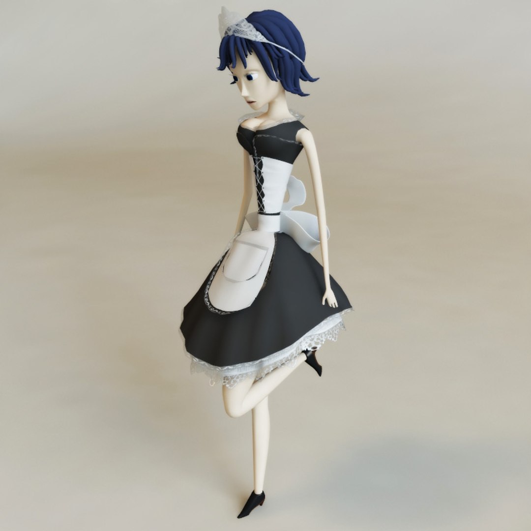 3d Servant Rigged Animation Model