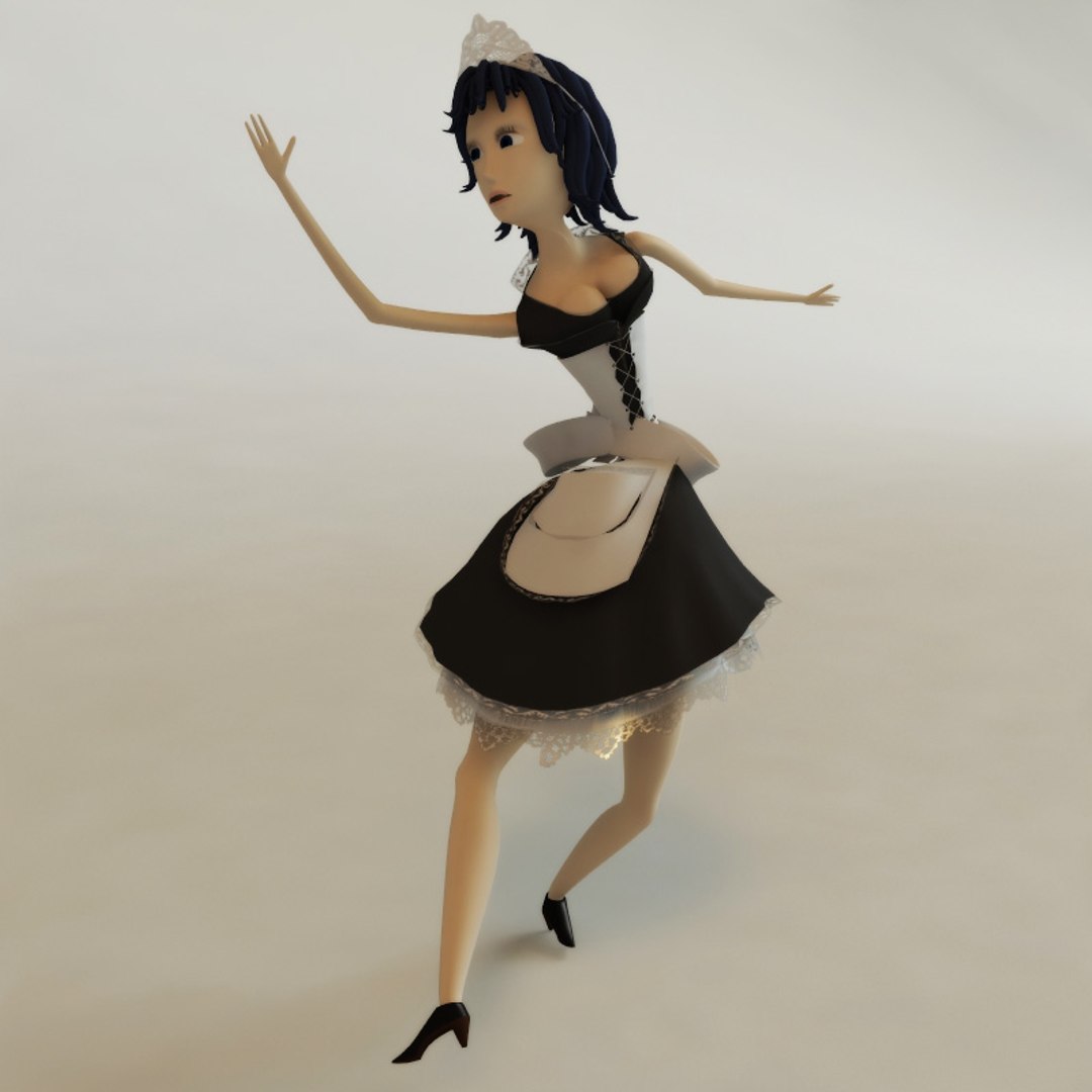 3d Servant Rigged Animation Model