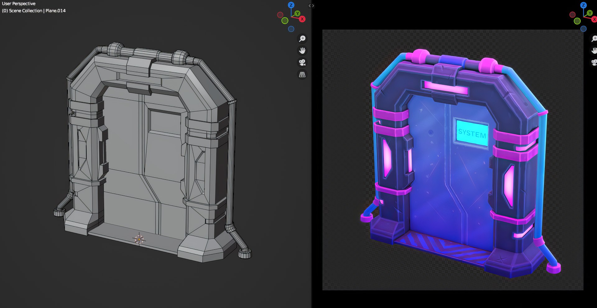 3D Model Stylized Hand-Painted SCI FI DOOR Game Asset - TurboSquid 2133247