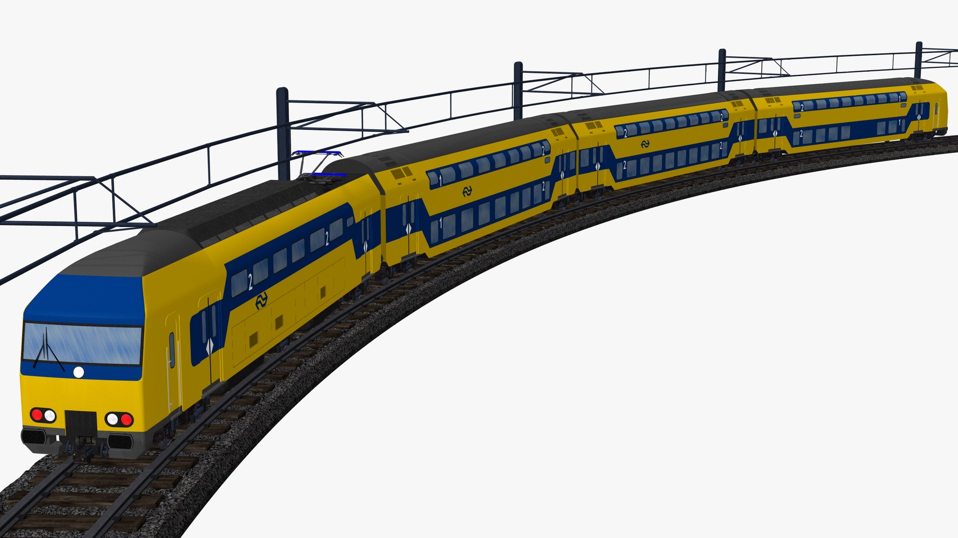 Ns Ddz Doublefloor Intercity Train Model - TurboSquid 2008102