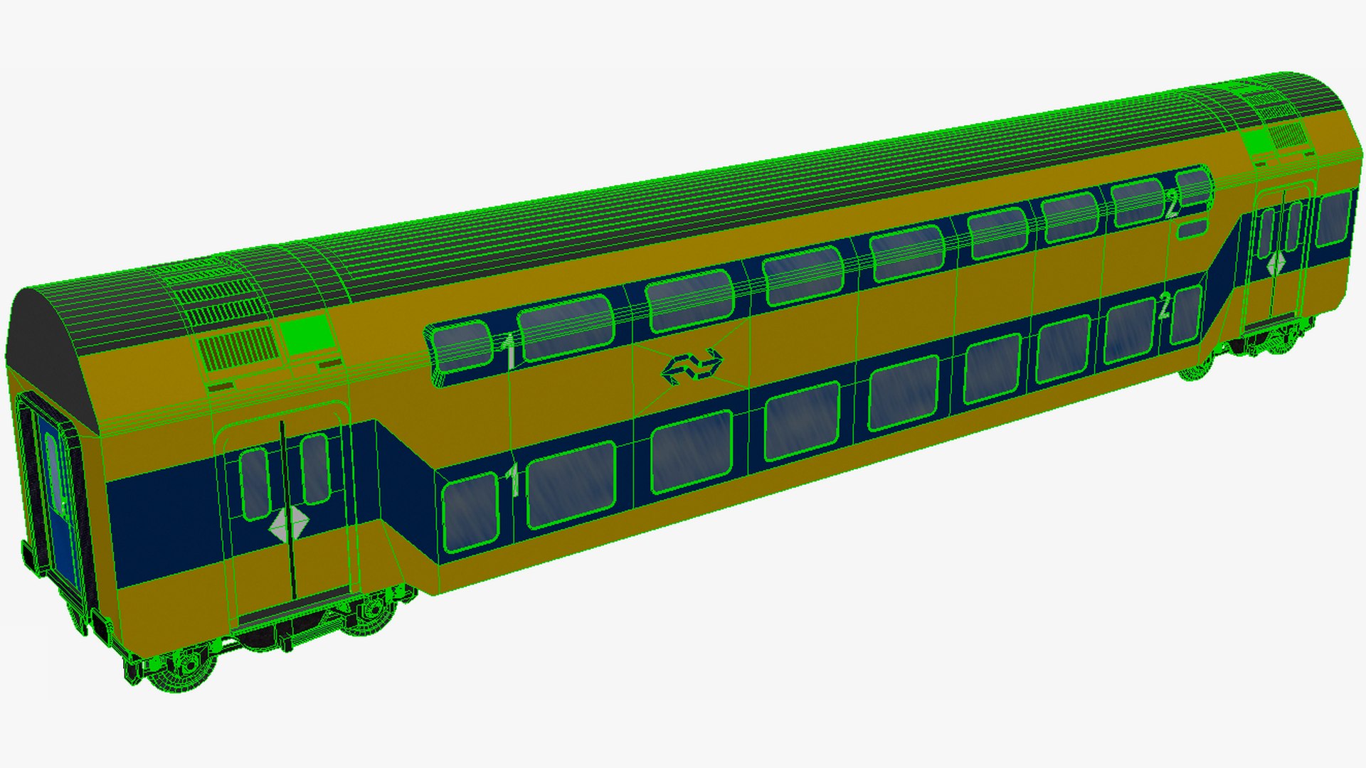 Ns Ddz Doublefloor Intercity Train Model - TurboSquid 2008102