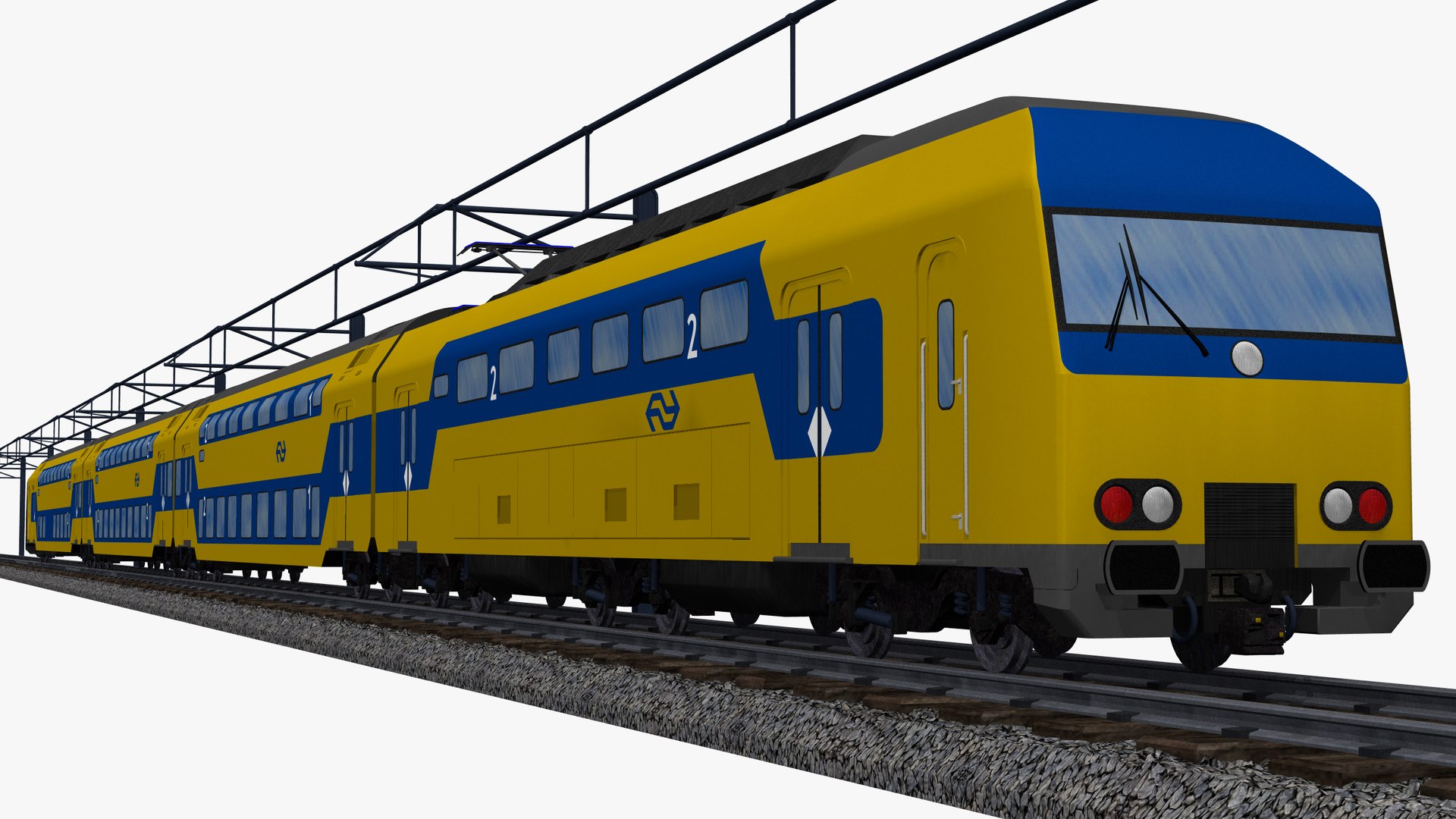 Ns Ddz Doublefloor Intercity Train Model - TurboSquid 2008102