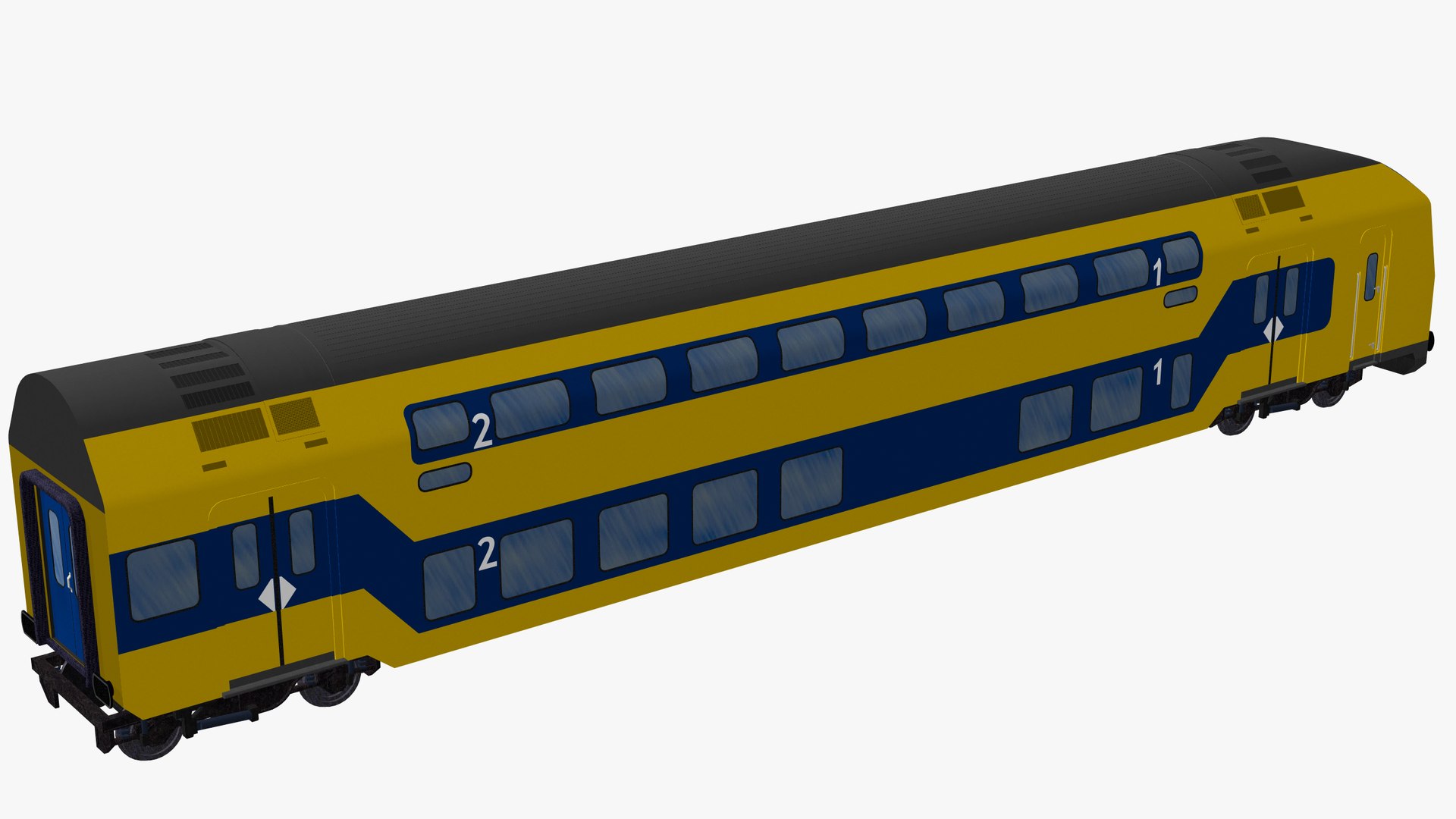 Ns Ddz Doublefloor Intercity Train Model - TurboSquid 2008102