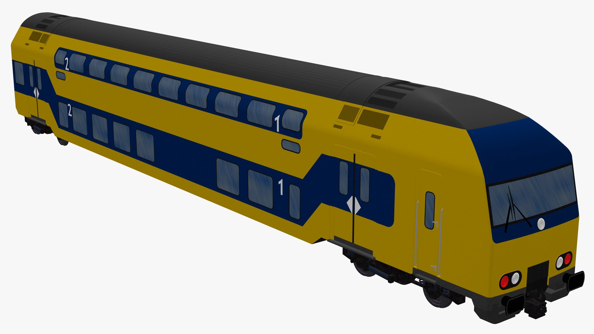 Ns Ddz Doublefloor Intercity Train Model - TurboSquid 2008102
