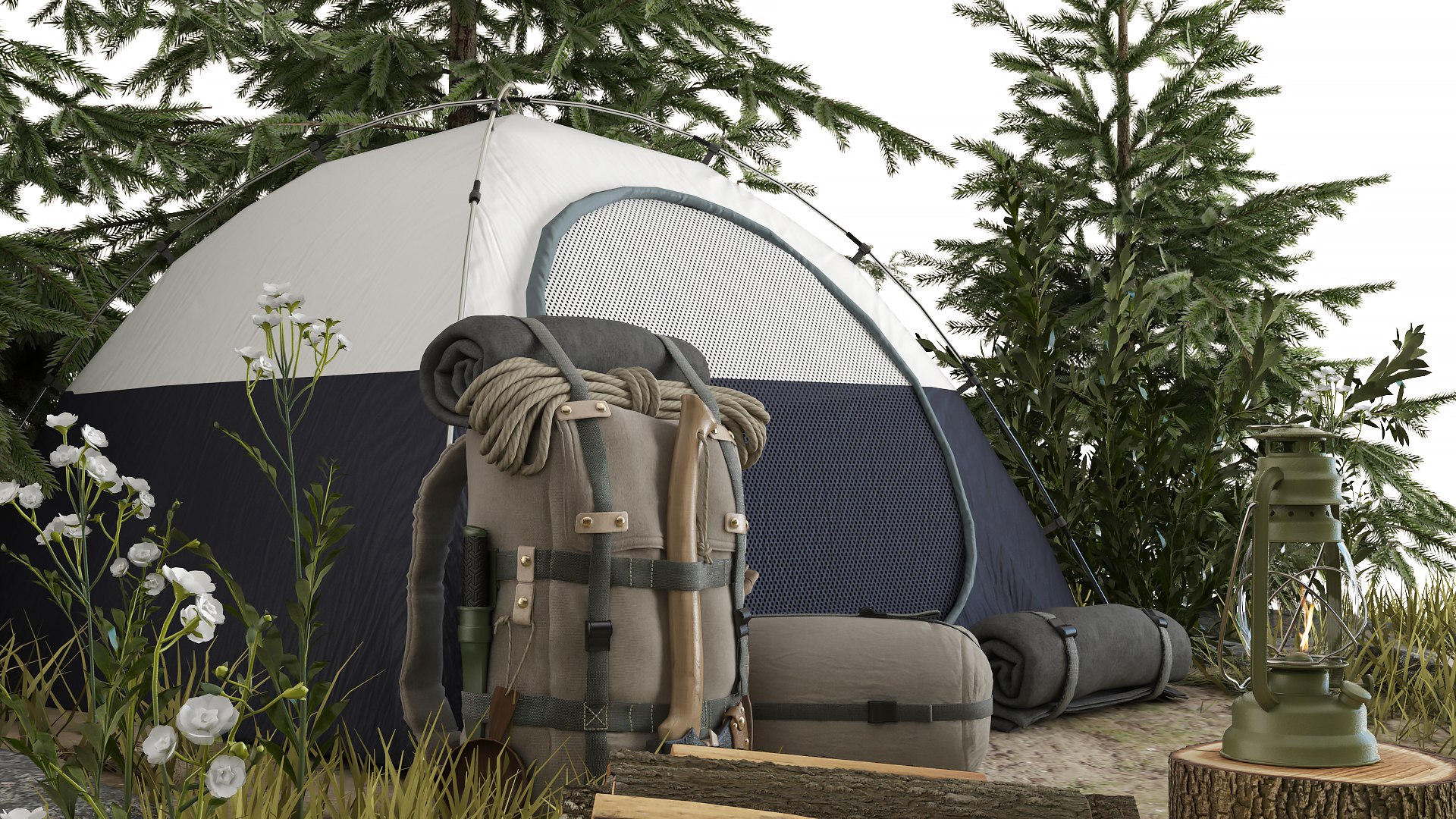 Camping in the Forest 3D model - TurboSquid 2087394