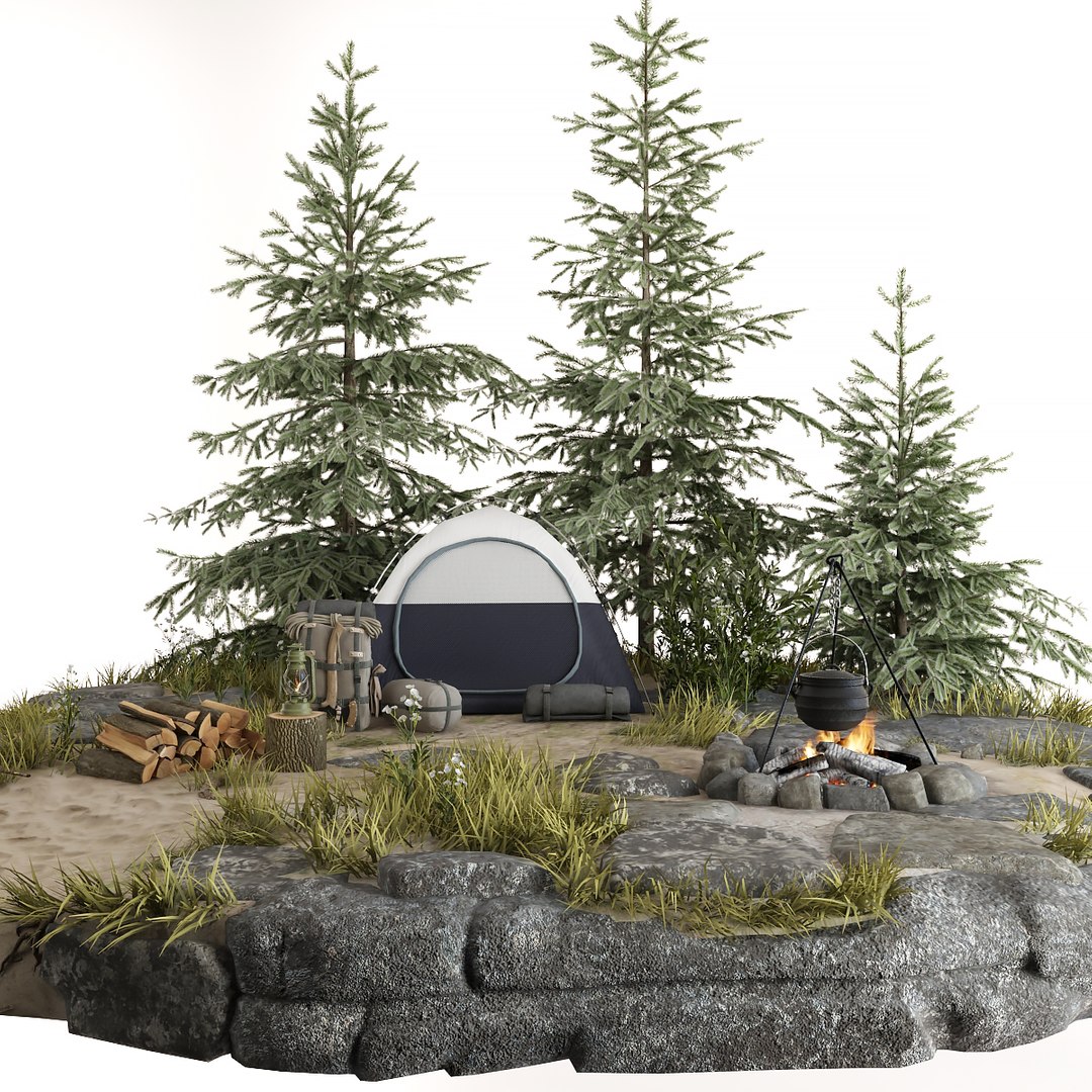 Camping in the Forest 3D model - TurboSquid 2087394