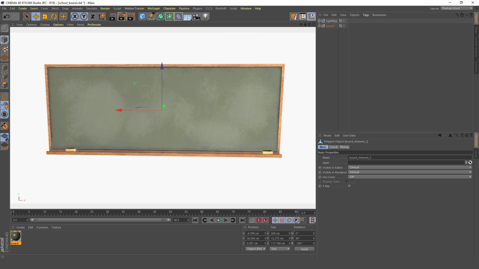 3D Model Classroom Board - TurboSquid 1446458
