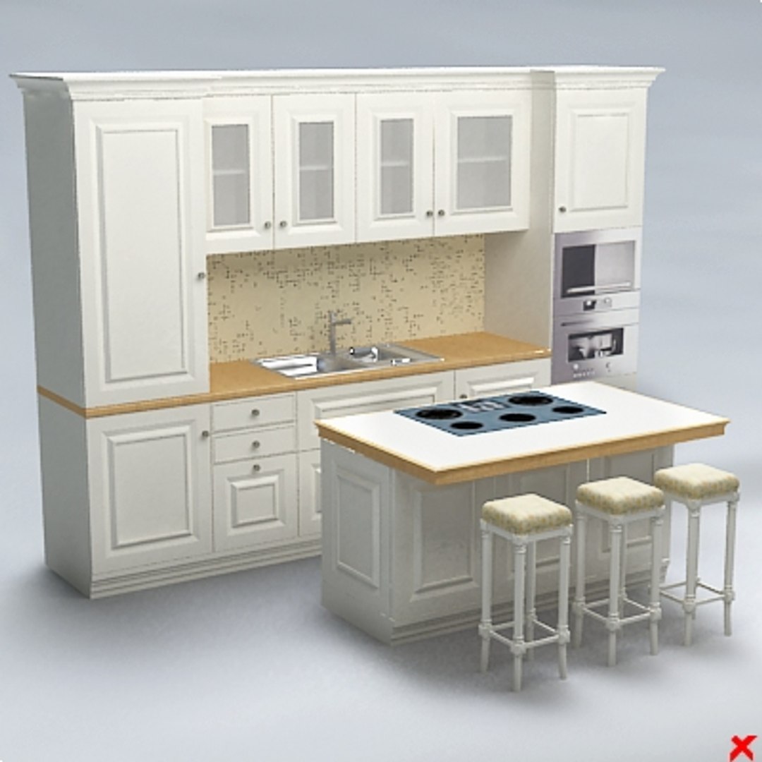 3ds Max Kitchen Furniture