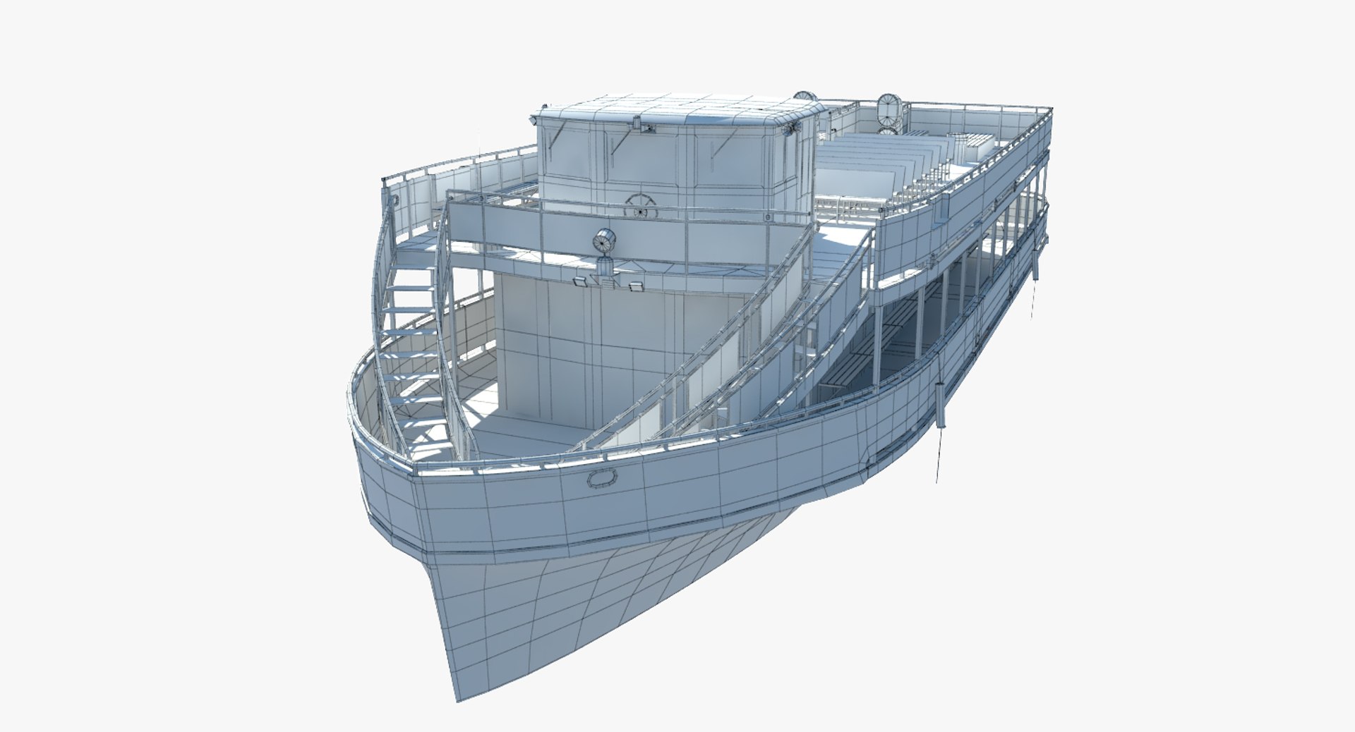 Tour Boat 3d Obj