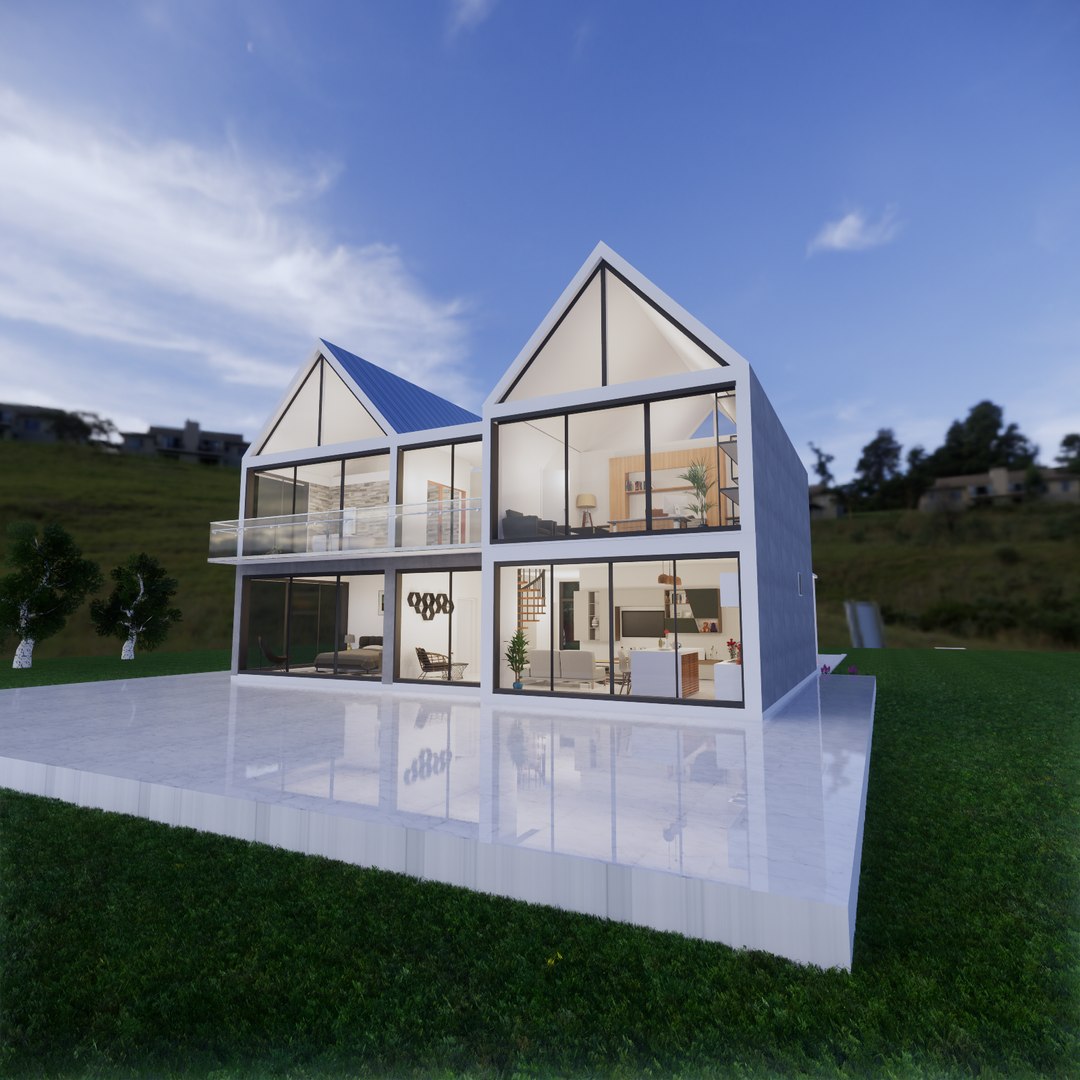 Modern Residential House 3D - TurboSquid 1665090