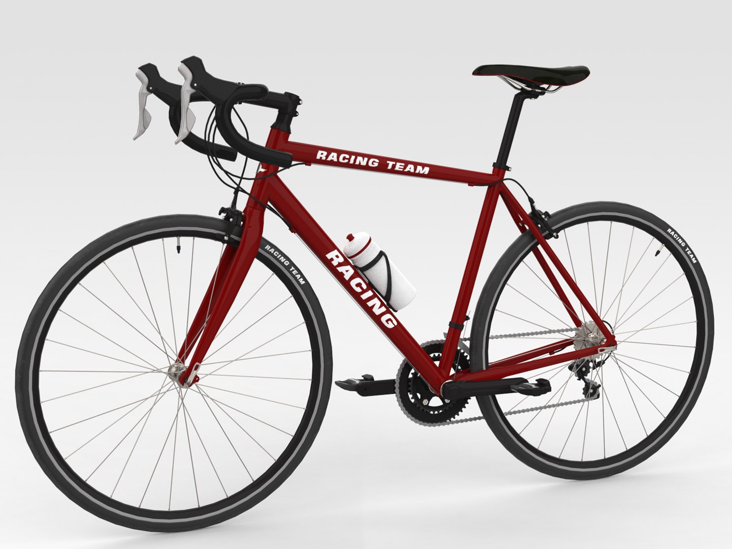 Racing Bicycle - Red 3D Model - TurboSquid 1837030