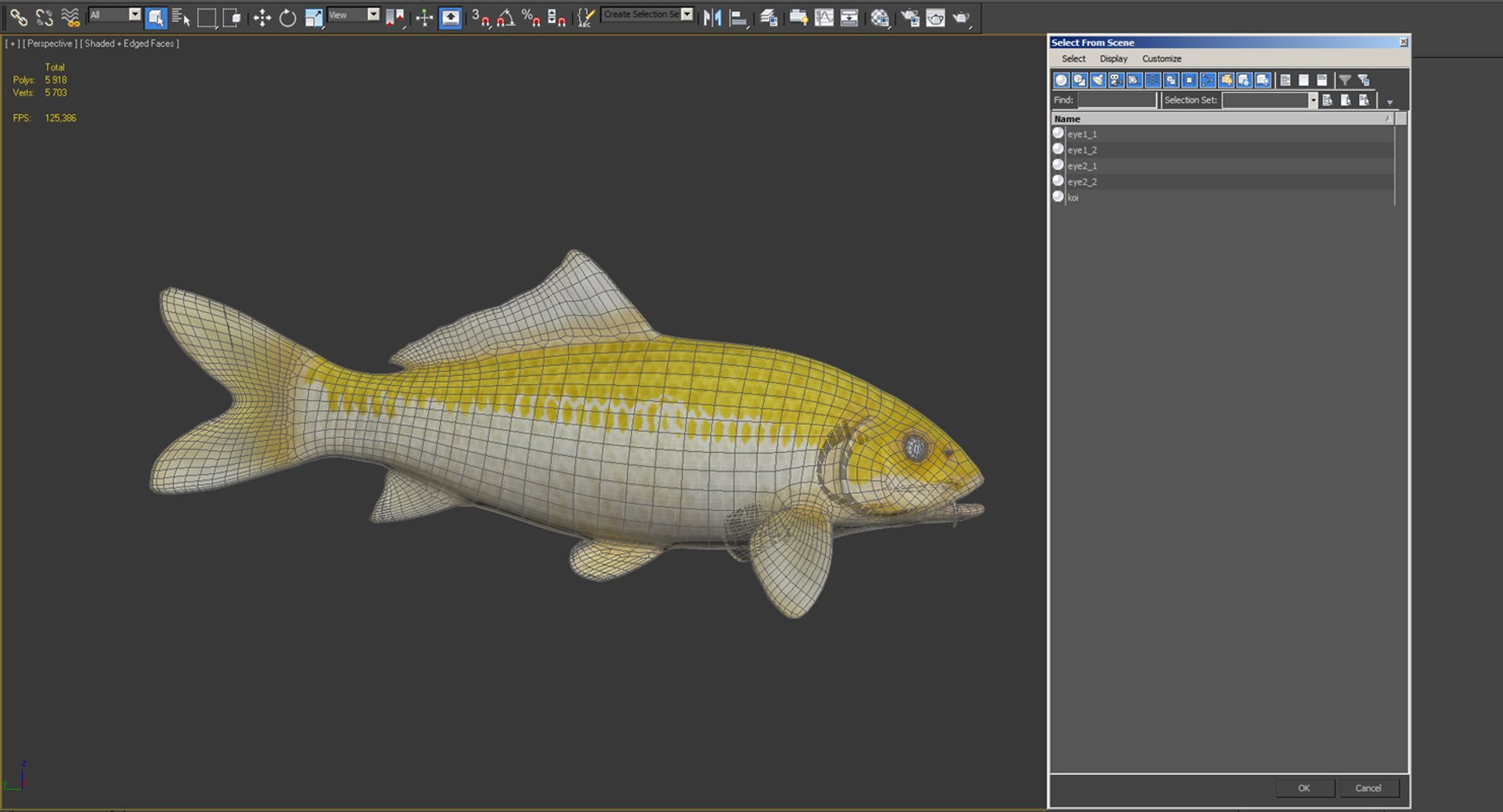 3D yellow koi ogon fish model | 1144510 | TurboSquid