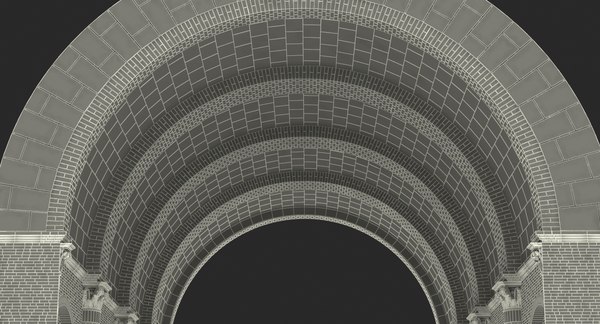 3d model barrel vault greco roman