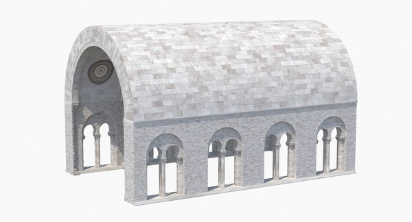 3d model barrel vault greco roman