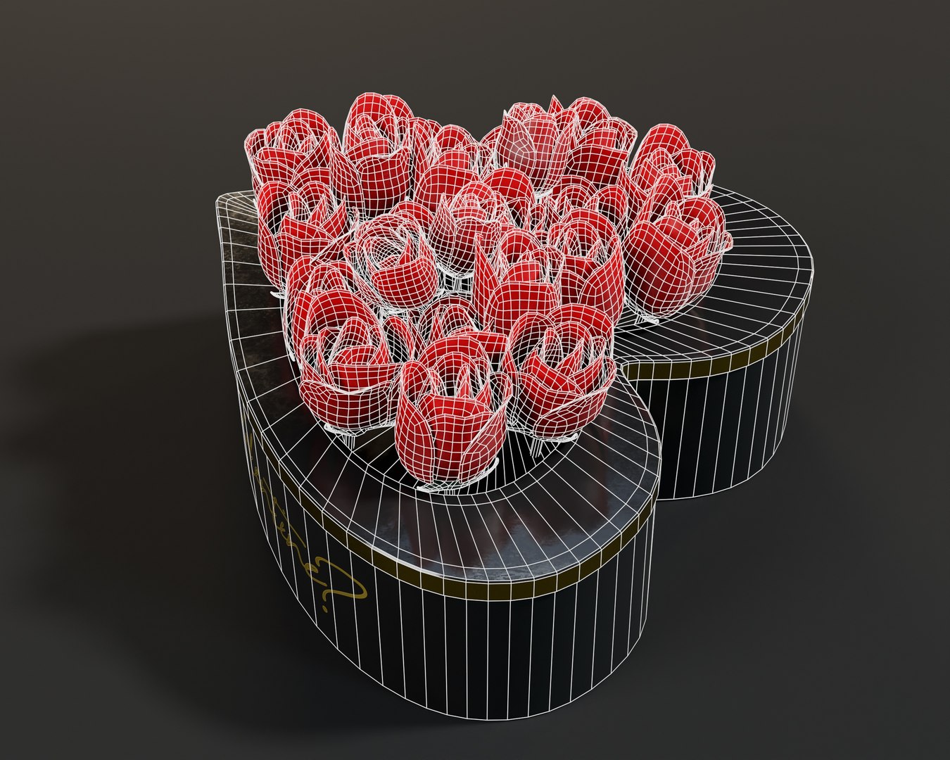 3D Box Of Roses Model - TurboSquid 2355024