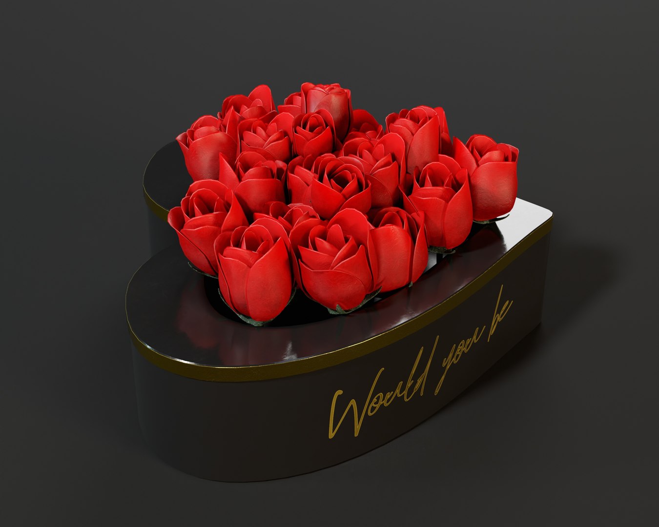 3D Box Of Roses Model - TurboSquid 2355024