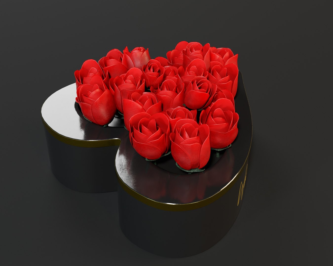 3D Box Of Roses Model - TurboSquid 2355024