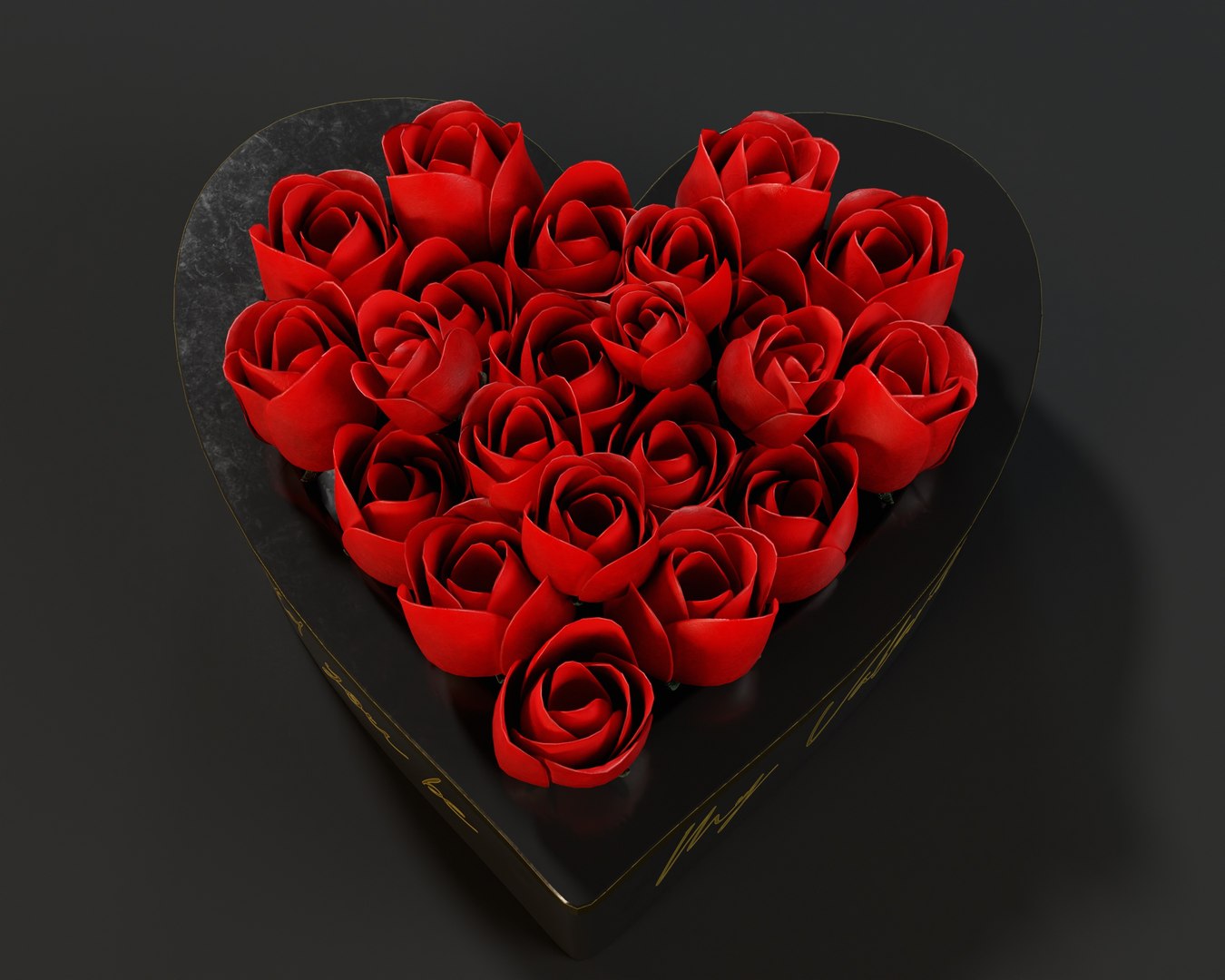 3D Box Of Roses Model - TurboSquid 2355024
