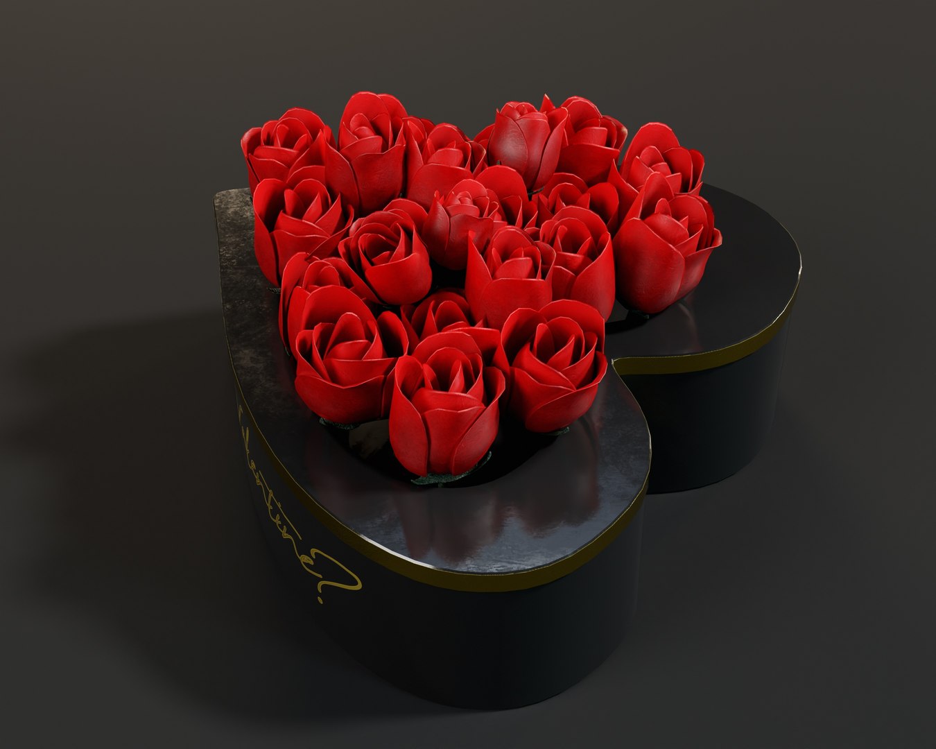 3D Box Of Roses Model - TurboSquid 2355024