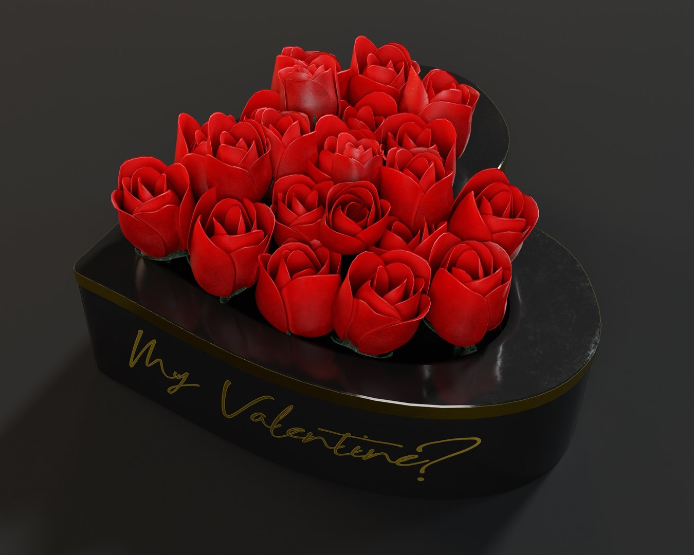 3D Box Of Roses Model - TurboSquid 2355024