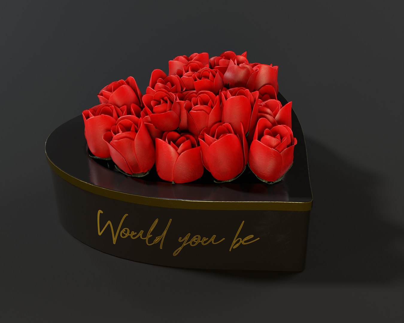 3D Box Of Roses Model - TurboSquid 2355024
