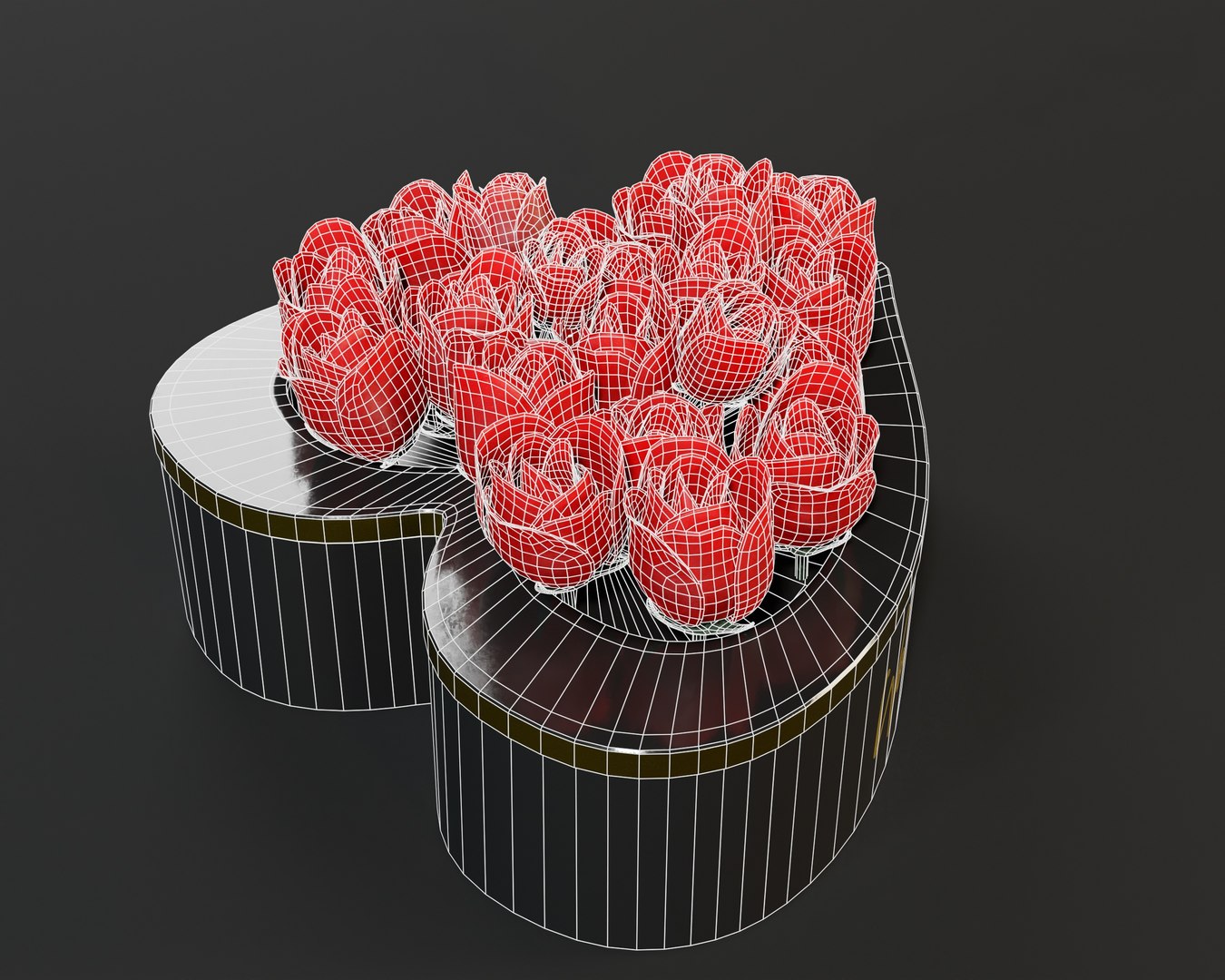3D Box Of Roses Model - TurboSquid 2355024