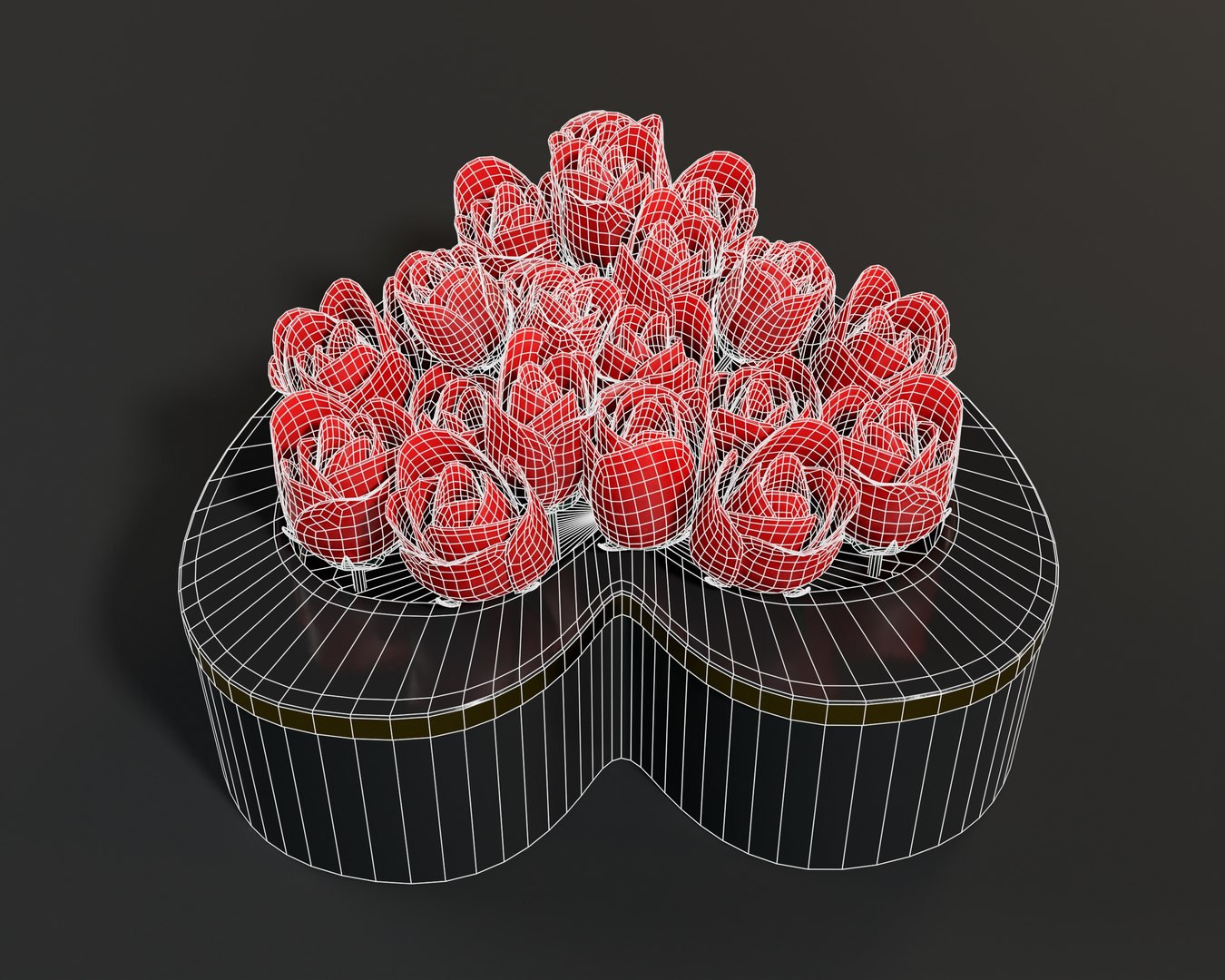 3D Box Of Roses Model - TurboSquid 2355024