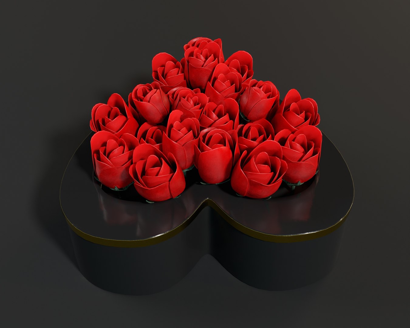 3D Box Of Roses Model - TurboSquid 2355024