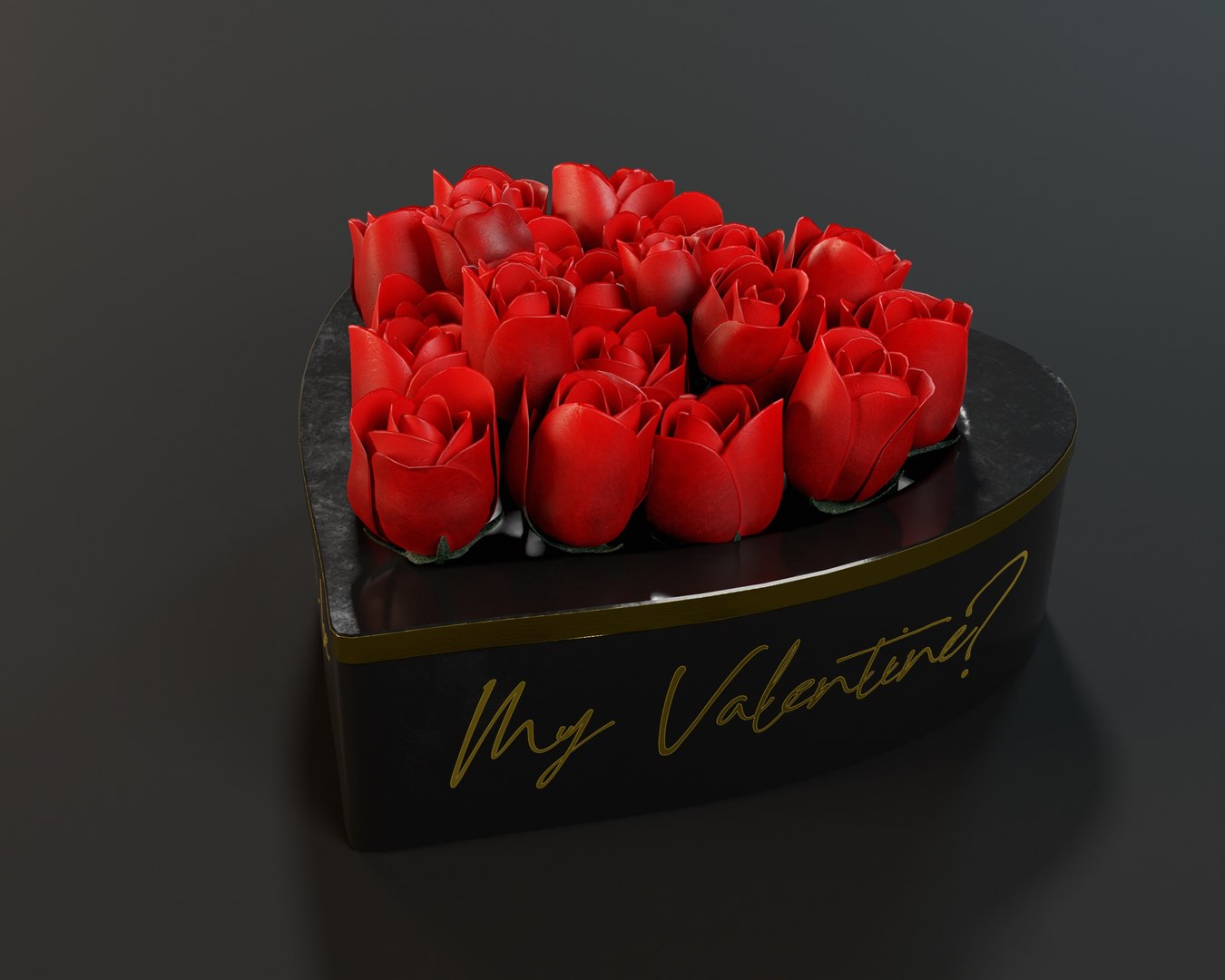 3D Box Of Roses Model - TurboSquid 2355024
