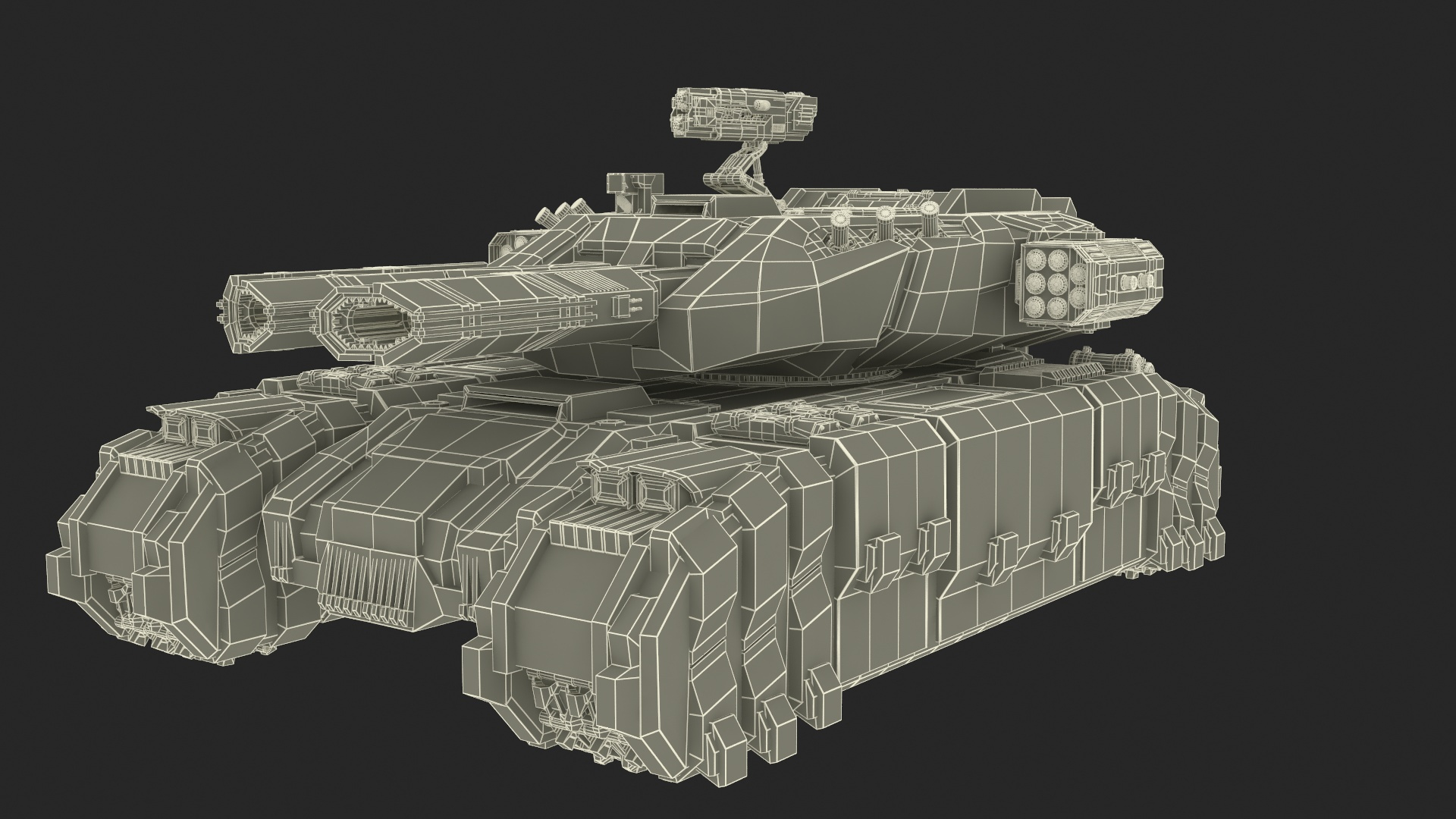 Futuristic Heavy Tank Winter Khaki 3D - TurboSquid 2278820