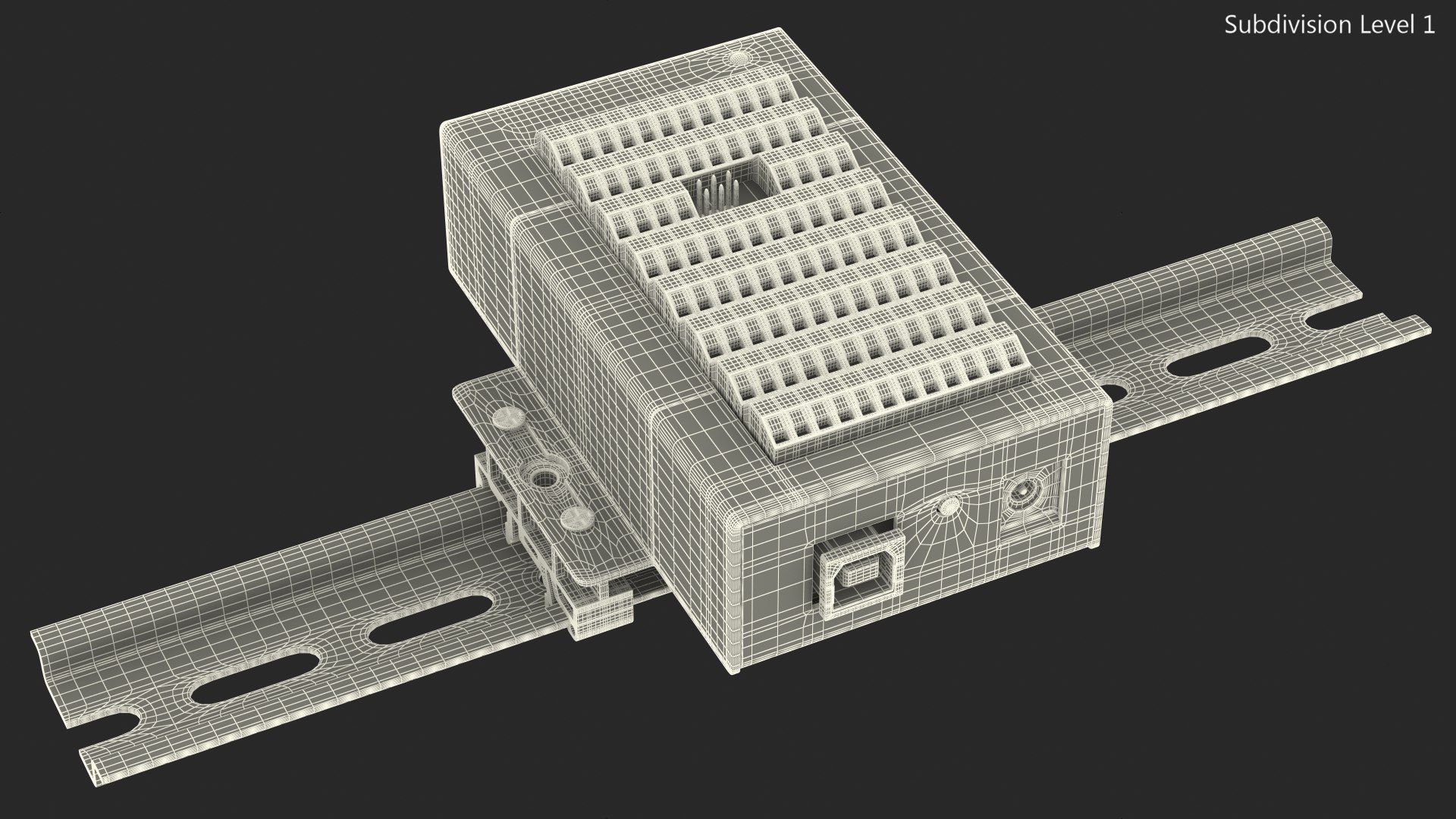 3D Mega Screw Terminal Block Din Rail - TurboSquid 1894103