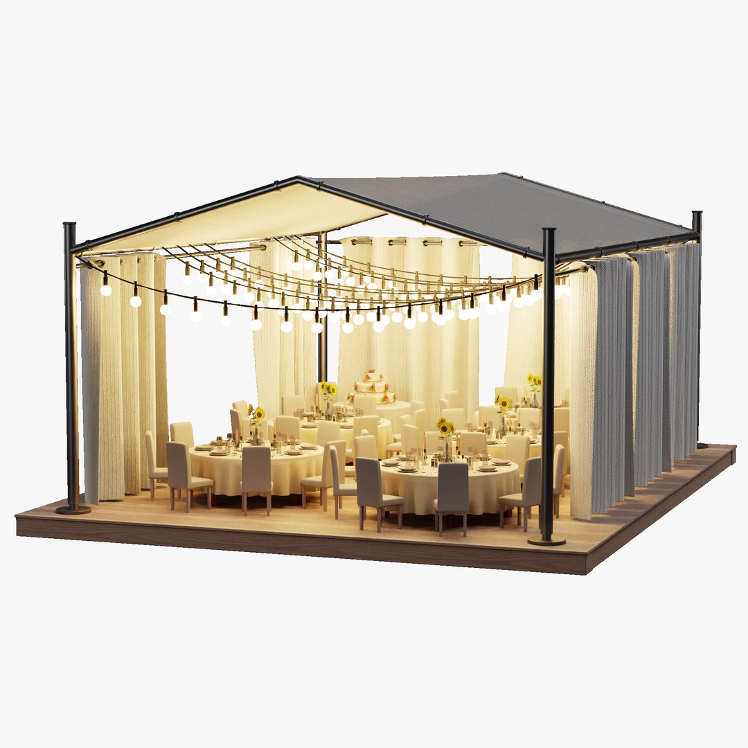 Wedding Gazebo 3D - TurboSquid 2053626