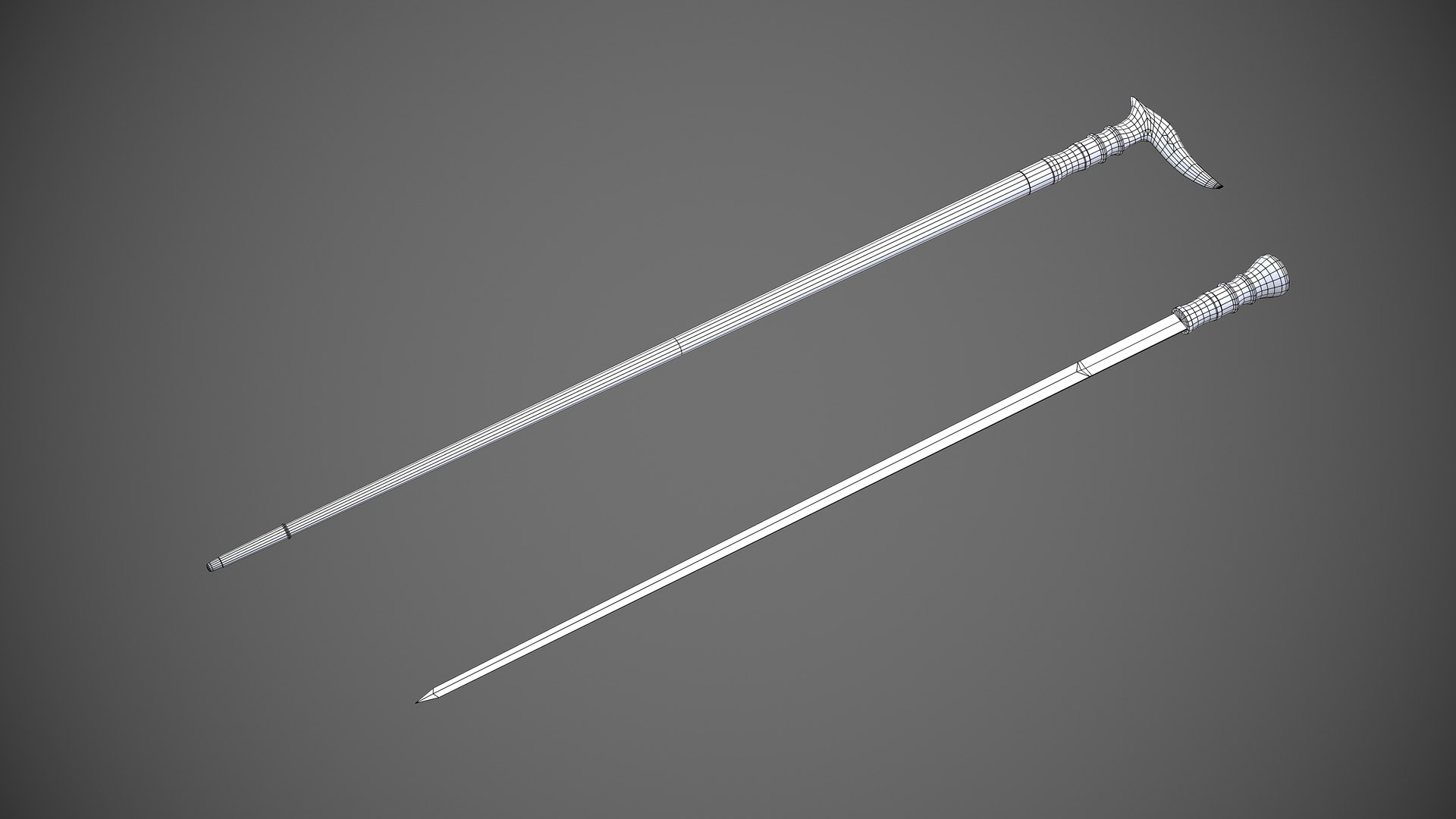 3D Model Victorian Cane-sword - TurboSquid 1948905