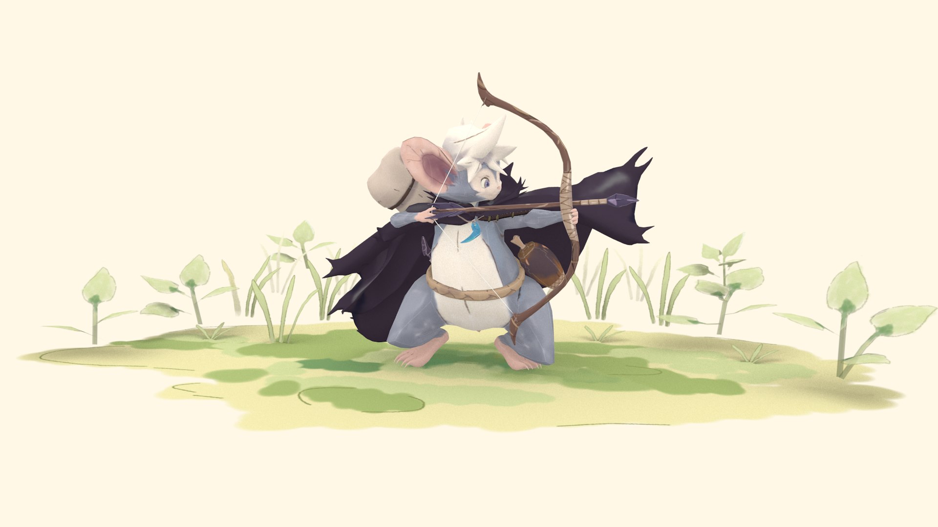 3D Adventurer Mouse Lowpoly Rigged Model - TurboSquid 1946650