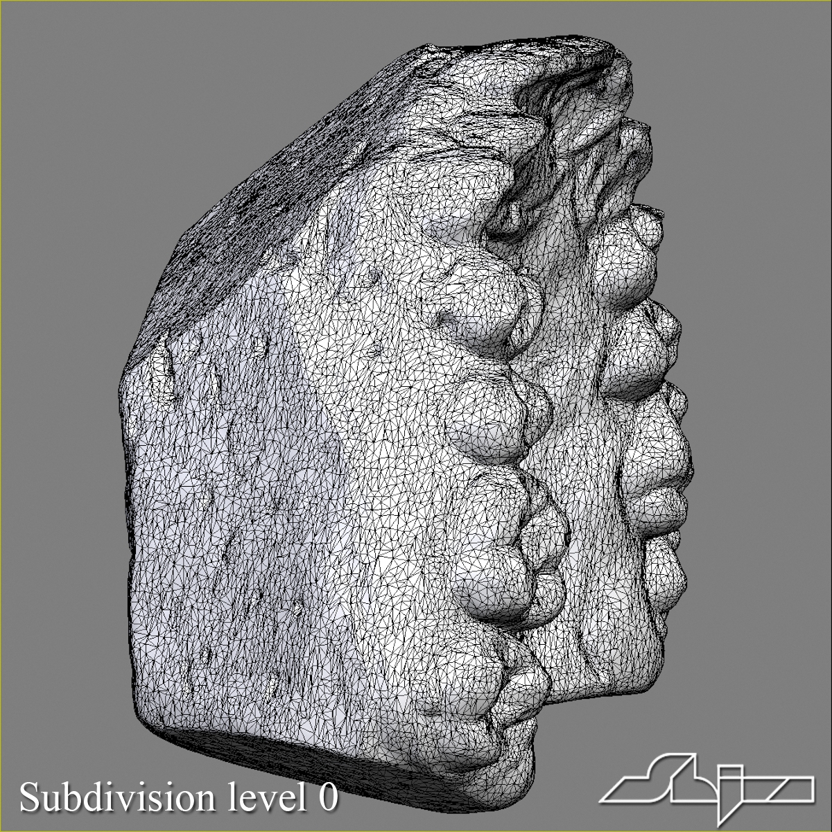3d model gypsum mould teeth scan