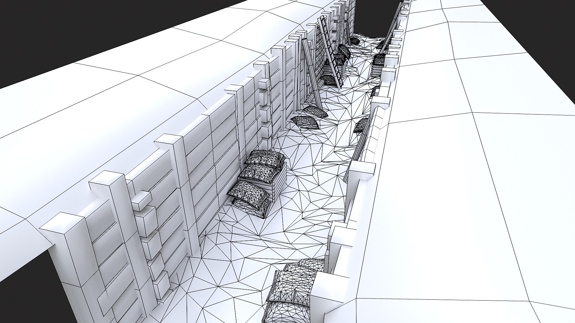 3D Modular Low Poly PBR Army Trenches - TurboSquid 2360175